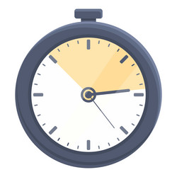 Stopwatch timer icon cartoon clock stop Royalty Free Vector