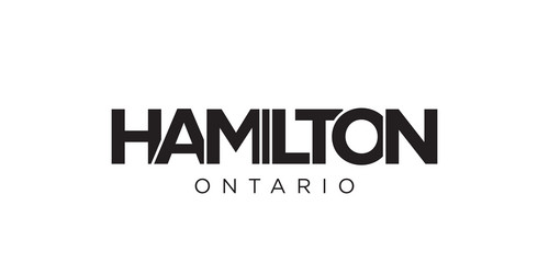 Hamilton in the canada emblem design features Vector Image
