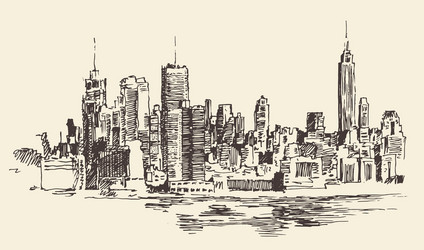 New york sketch Royalty Free Vector Image - VectorStock