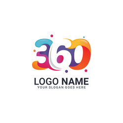 360 colorful logo design editable modern Vector Image