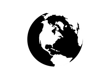 Black and white planet earth clipart coloring Vector Image