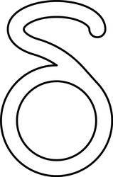 Delta greek symbol small letter lowercase font Vector Image