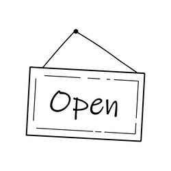 Hand drawn closed sign element Royalty Free Vector Image