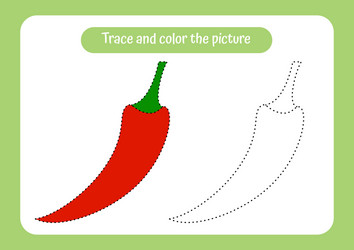 Hot dog trace and color picture educational Vector Image