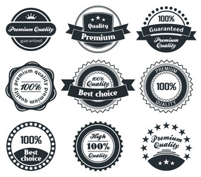 Retro round badges vintage labels set Royalty Free Vector