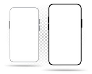 White smartphone template with black screen Vector Image