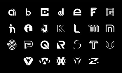 Collection letter a to z logo Royalty Free Vector Image