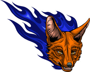 Fox head mascot design art Royalty Free Vector Image