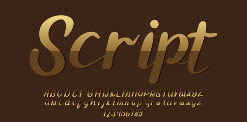 Gold Script Font Vector Images (over 41,000)