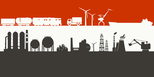 Industrial header banner Royalty Free Vector Image