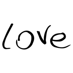 Love lettering calligraphy handwritten Royalty Free Vector