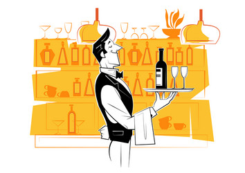 Butler Silhouette Vector Images (over 570)