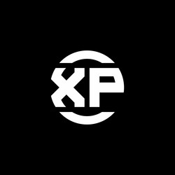 Xp logo monogram with slash style design template Vector Image
