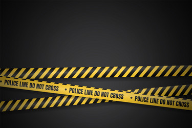 Yellow and black police tape for warning Vector Image