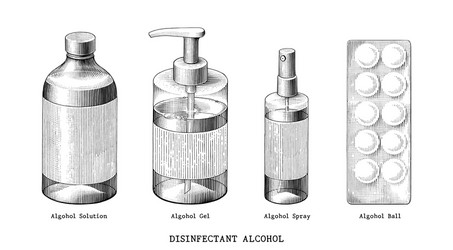 Alcohol spray bottle in minimal style Royalty Free Vector