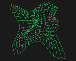 Distorted cyber grid cyberpunk geometry element Vector Image