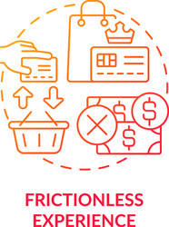 Frictionless experience blue concept icon Vector Image