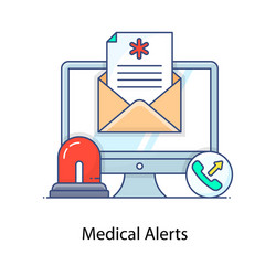 Medical alerts Royalty Free Vector Image - VectorStock