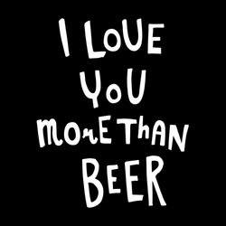 Good morning beer black lettering quote Royalty Free Vector