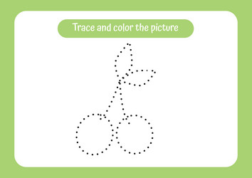 Grape trace and color picture educational Vector Image