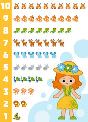 Numbers game education for children cute Vector Image