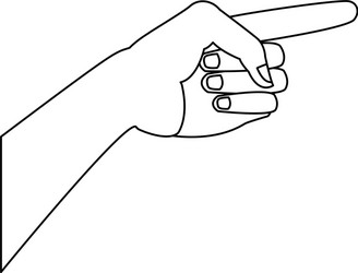 Human hand gesture of pointing somewhere Vector Image