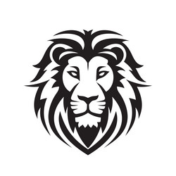 Lion head - logo template creative Royalty Free Vector Image