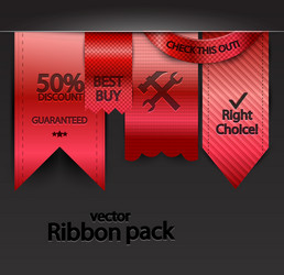 Red ribbon Royalty Free Vector Image - VectorStock