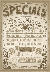 Vintage graphic element for bar menu Royalty Free Vector