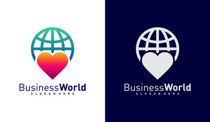 World love logo template creative Royalty Free Vector Image