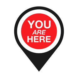 You are here location logo marker location Vector Image