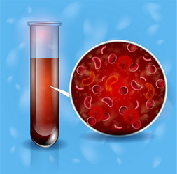Red cells in bloodstream 3d realistic Royalty Free Vector