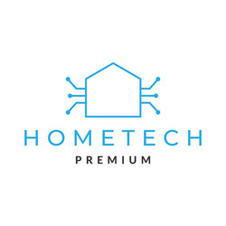 Home tech logo template concept design Royalty Free Vector