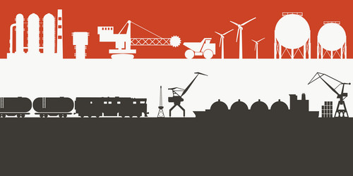 Industrial header banner Royalty Free Vector Image