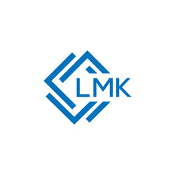 Lmk abstract initial logo design on white Vector Image