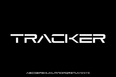 Modern sleek sporty display font with number Vector Image