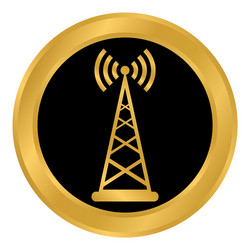 Transmitter sign on white Royalty Free Vector Image
