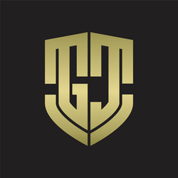 Logo Monogram with Emblem Shield Shape Design Gc Vector Images (80)