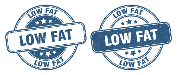 Low fat stamp Royalty Free Vector Image - VectorStock