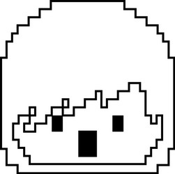 Pixelated face boy video game avatar Royalty Free Vector