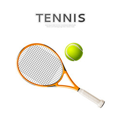 Object tennis racket and ball Royalty Free Vector Image