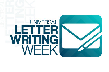 Universal letter writing week Royalty Free Vector Image