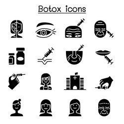 Botox injection icon face mesotherapy and lifting Vector Image