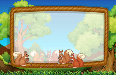 Squirrels Squirrel Border Vector Images (over 200)
