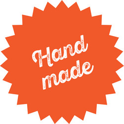 Hand made stamp on white Royalty Free Vector Image
