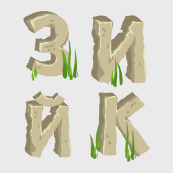 Russian alphabet four letters of series Royalty Free Vector