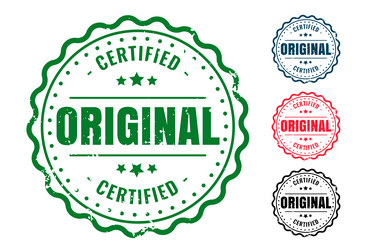 Certified rubber stamp with check mark Royalty Free Vector