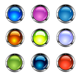 Colored buttons Royalty Free Vector Image - VectorStock