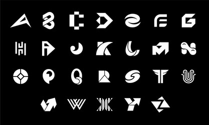 Collection letter a to z logo Royalty Free Vector Image