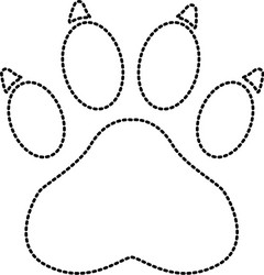 Paw print symbol Royalty Free Vector Image - VectorStock
